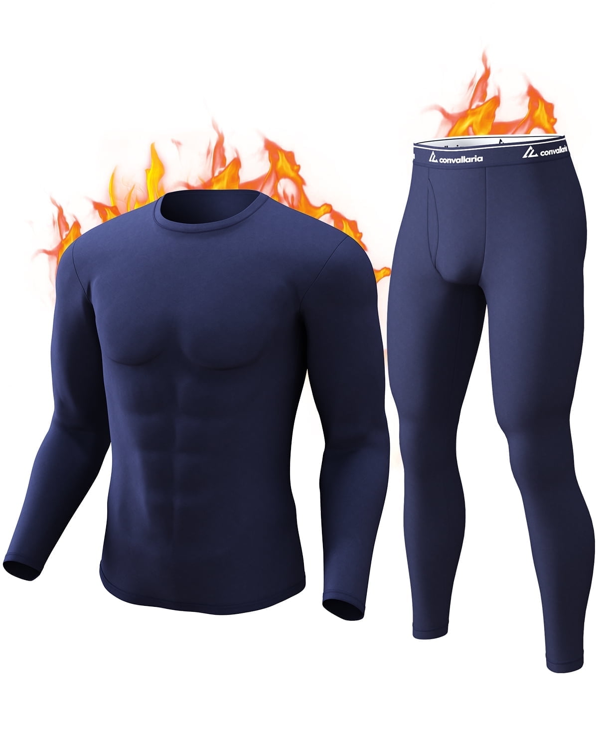 CL convallaria Thermal Underwear for Men, Ultra Soft Long Johns Fleece ...