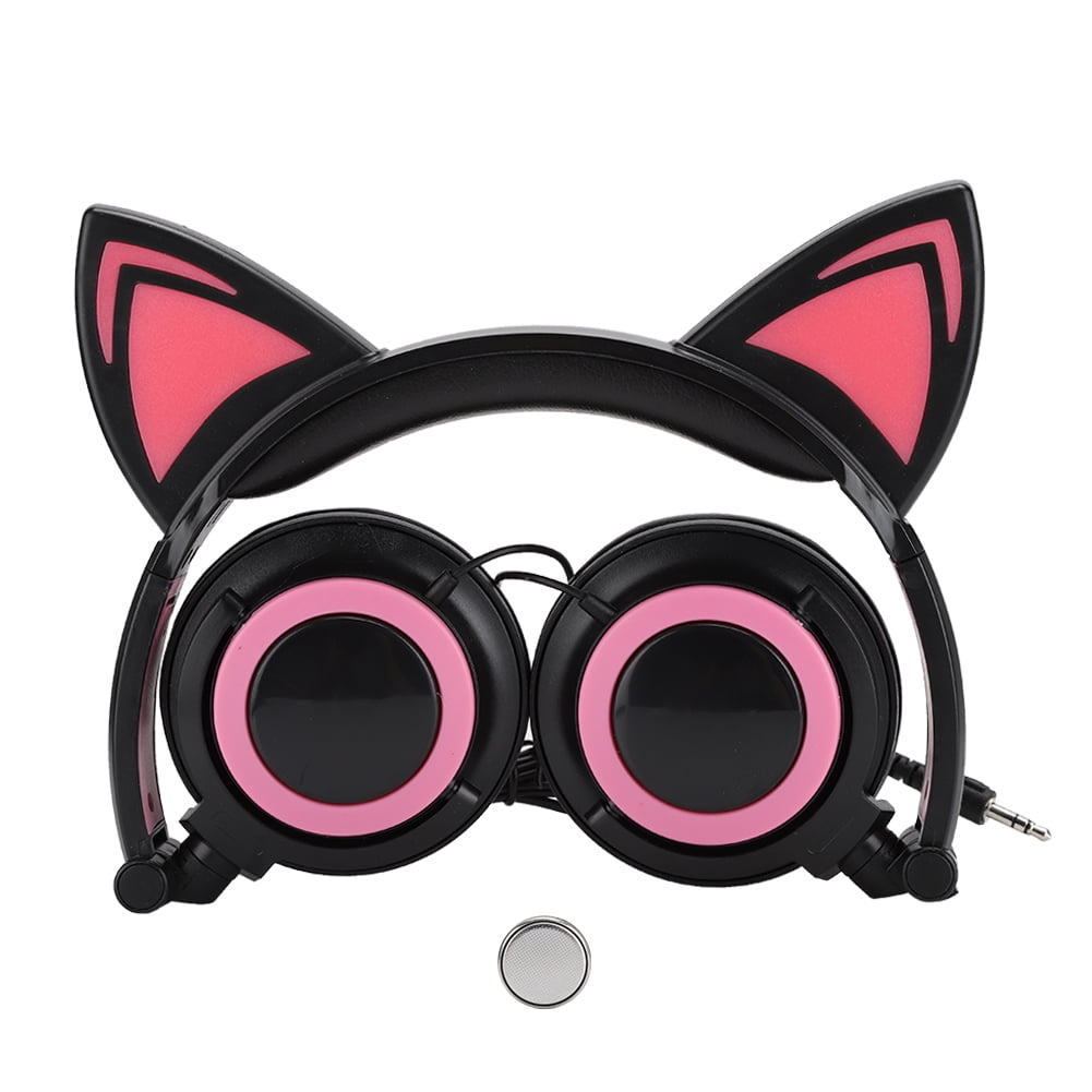 CL107 Cat Ear Foldable Music Micro USB Headphone Earphone with LED ...
