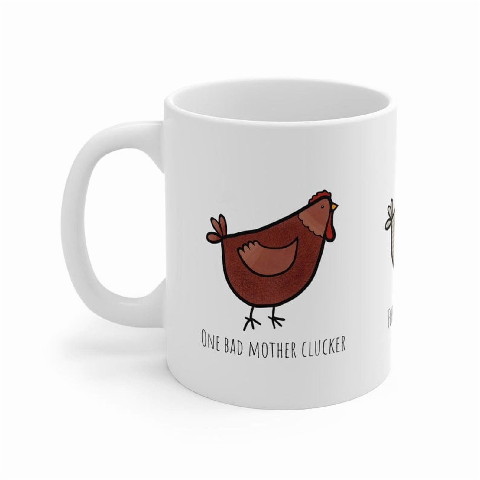 CL1UCKIng Chickens Punny Ceramic Mug, Punny gif, Puns, Chicken mom ...
