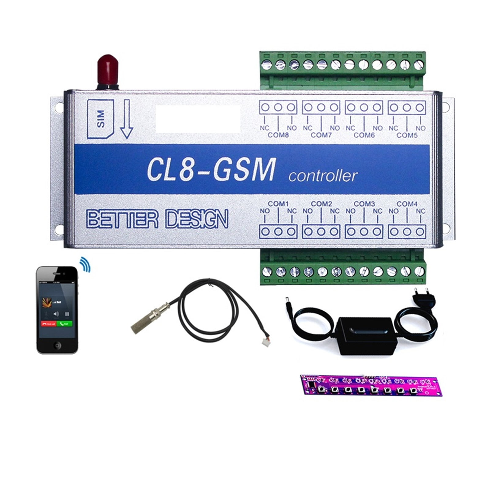CL8-GSM-NC Wireless SMS Alert Alarm System Temperature Monitoring GSM ...