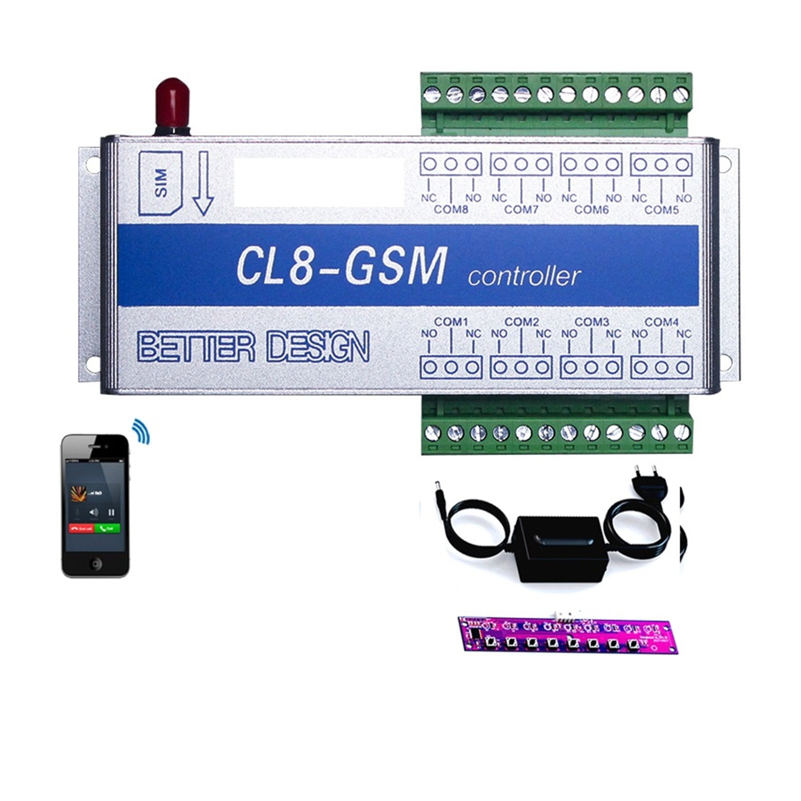 CL8-GSM-NC Wireless SMS Alert Alarm System Temperature Monitoring GSM ...