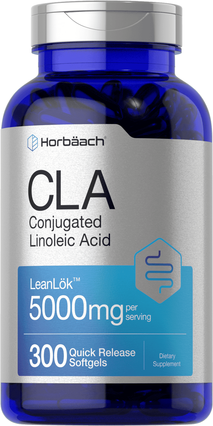 Horbaach CLA Supplement 5000 mg, 300 Softgels, Conjugated Linoleic Acid ...