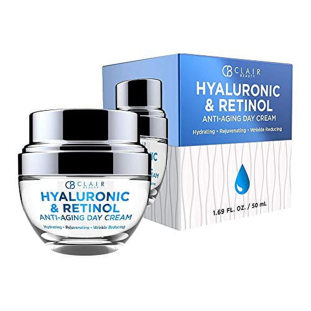 CLAIR BEAUTY Hyaluronic & Retinol Anti Aging Moisturizer - Reduces ...