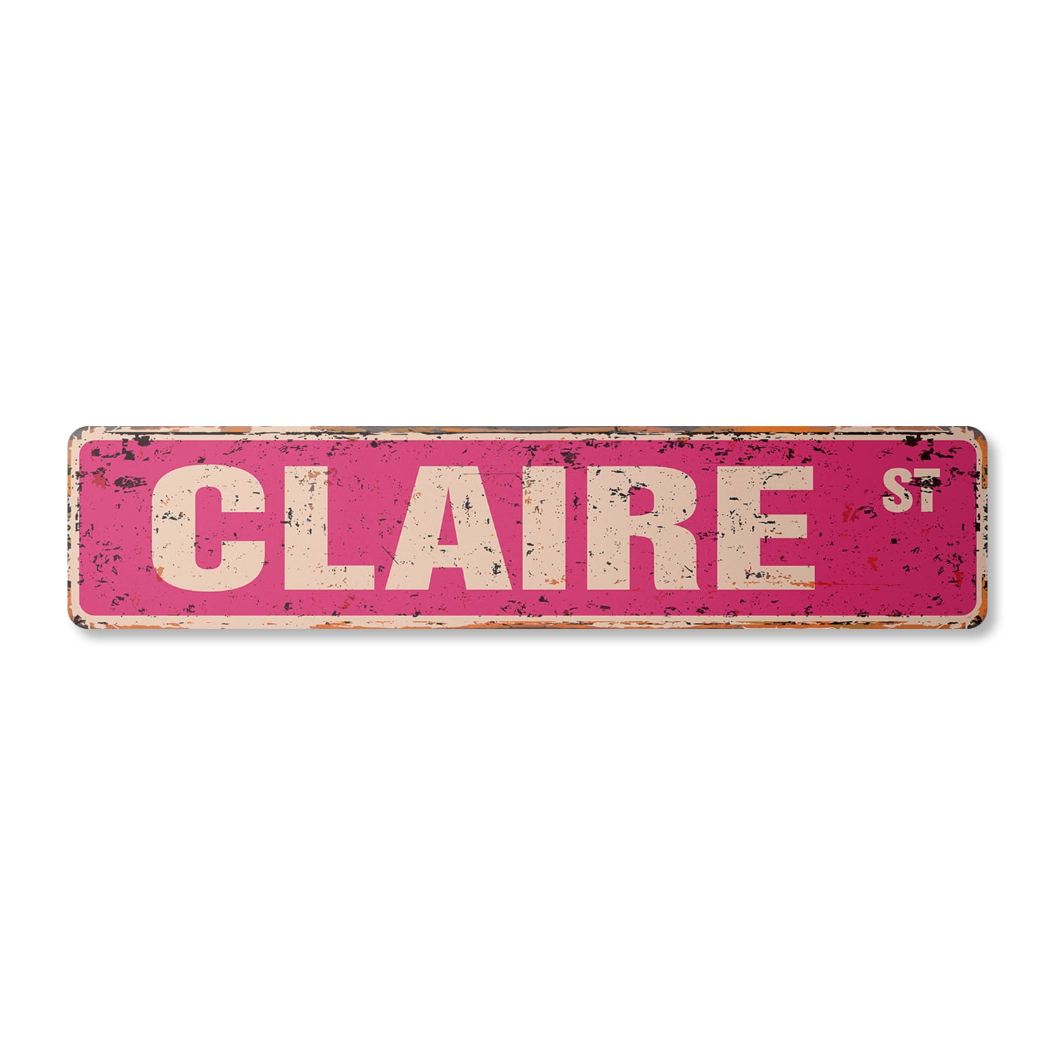CLAIRE Vintage Plastic Street Sign Childrens Name Room Sign | Indoor ...