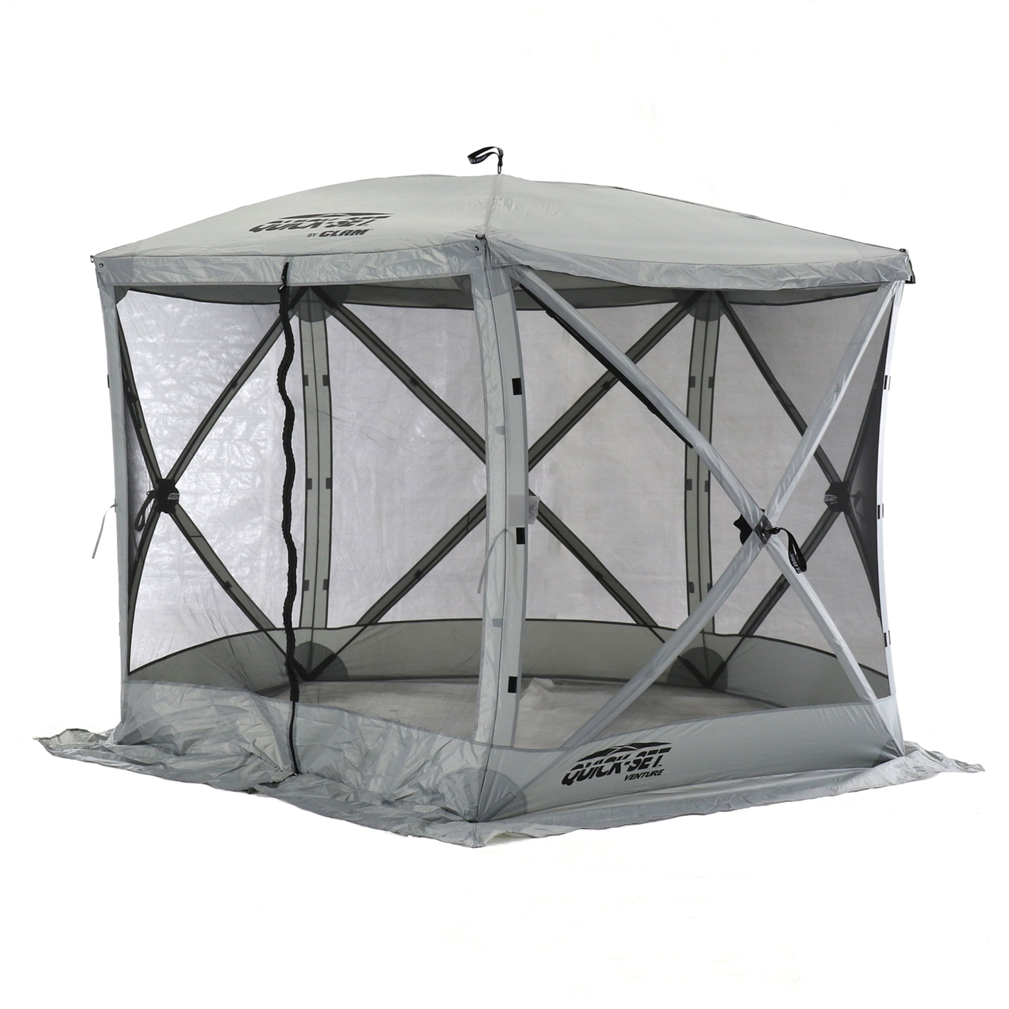 CLAM Quick-Set 9 x 9 Foot Venture Portable Outdoor Canopy Shelter, Gray ...
