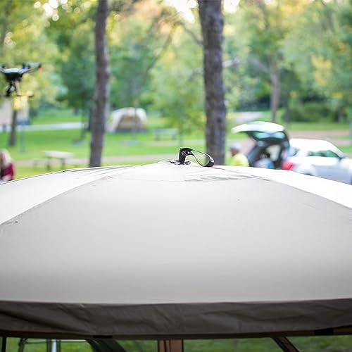 CLAM Quick-Set Outdoor Portable Escape Sky/Sky Camper Screened Gazebo ...