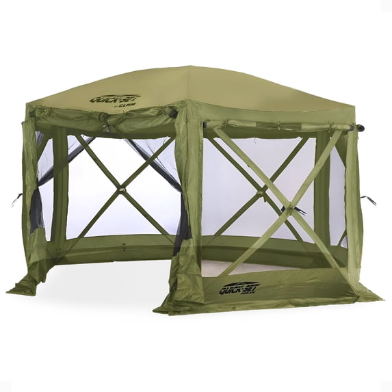 CLAM Quick-Set Pavilion, 12.5 x 12.5' Portable Canopy, Green - Walmart.com