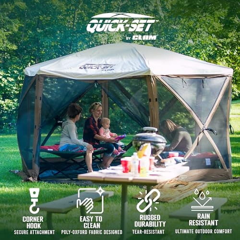 CLAM Quick-Set Rain Fly Additional Water and Sun Resistance for ...