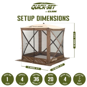MCombo 4-Sided Gazebo Portable Pop Up Tent Canopy, Shelter Hub Screen ...