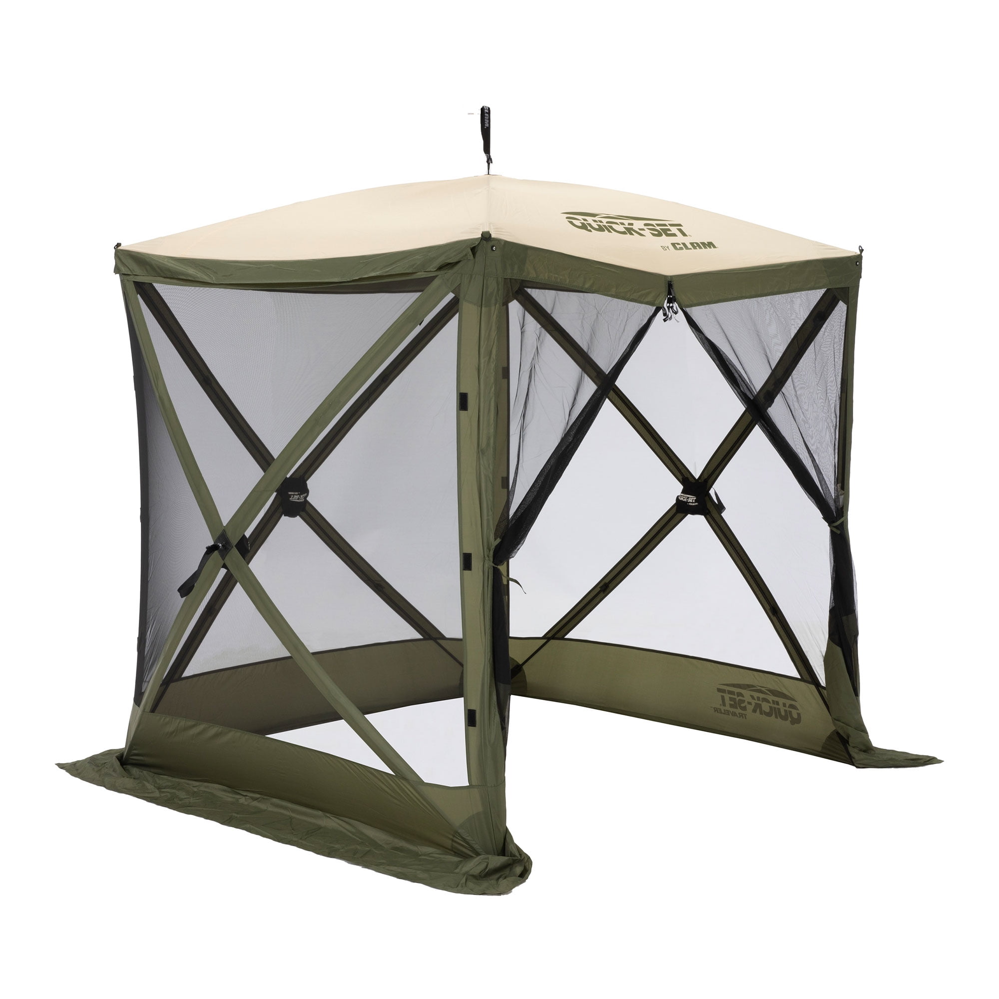 CLAM Quick-Set Traveler Gazebo, 6x6 Tent with Screen, 4 Sided Portable ...