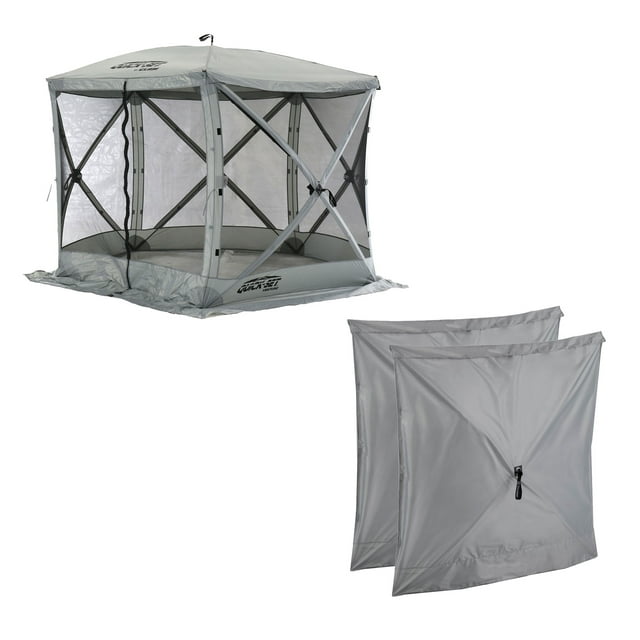 CLAM Quick Set Venture Canopy Shelter + CLAM Quick Set Screen (2 Pack ...