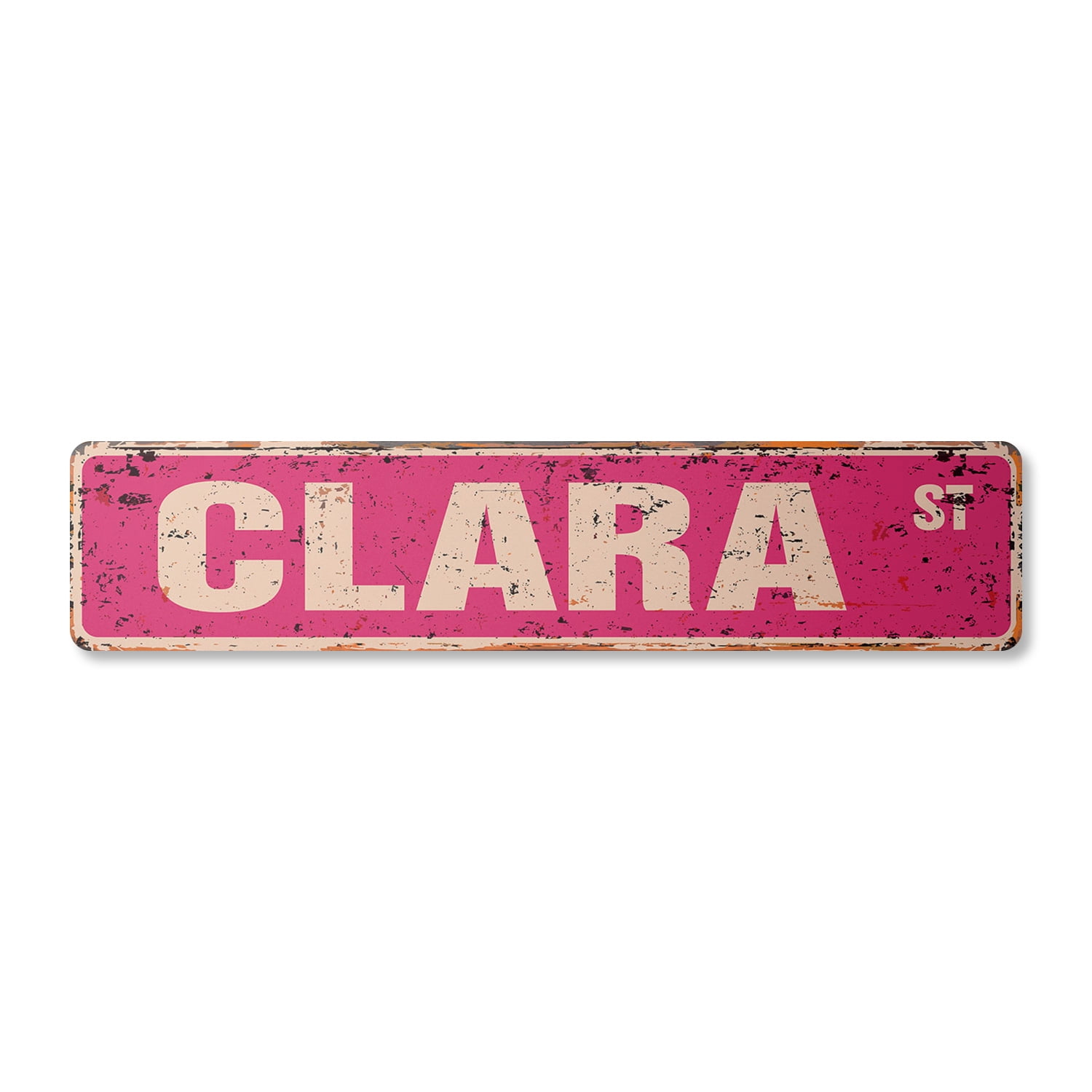 CLARA Vintage Plastic Street Sign Childrens Name Room Sign | Indoor ...