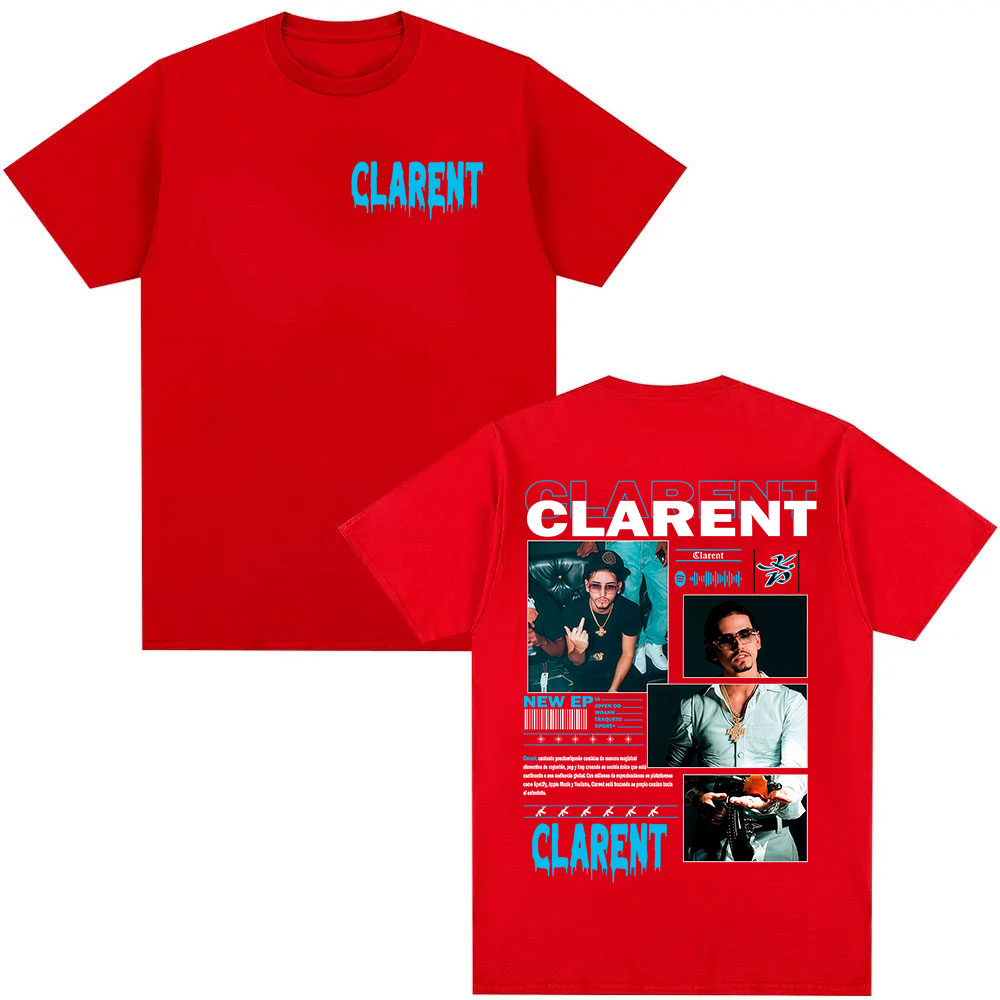 CLARENT 2025 Album Graphic Unisex Short Sleeve Cotton Oversized T-Shirt ...