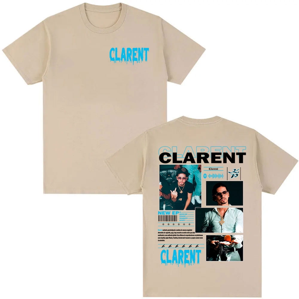 CLARENT 2025 Album Graphic Unisex Short Sleeve Cotton Oversized T-Shirt ...