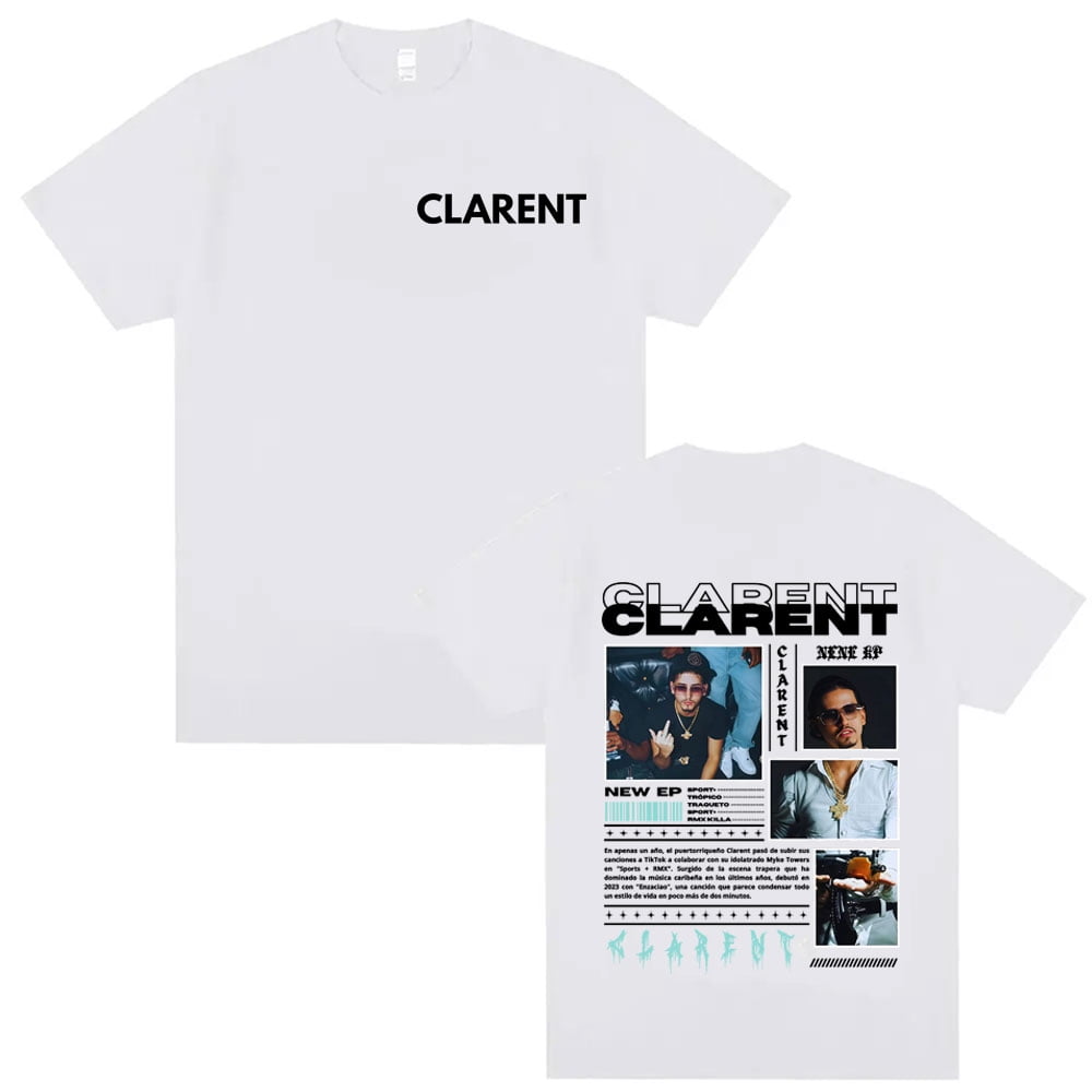CLARENT 2025 Tour Merch Unisex Oversized Soft Cotton Vintage Wash Short ...