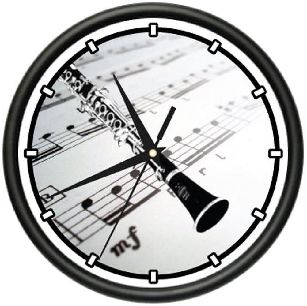 CLARINET Wall Clock music teacher school band reeds - Walmart.com