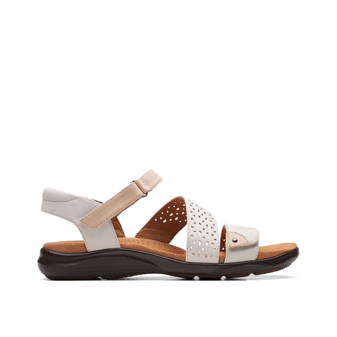 CLARKS Female Adult Women 8.5 26170996 White Leather - Walmart.com