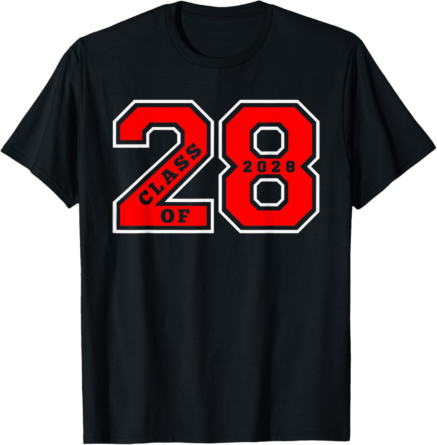 CLASS OF 2028 - RED LETTERMAN STYLE CLASS OF 28 SWAG GIFT 1 T-Shirt ...