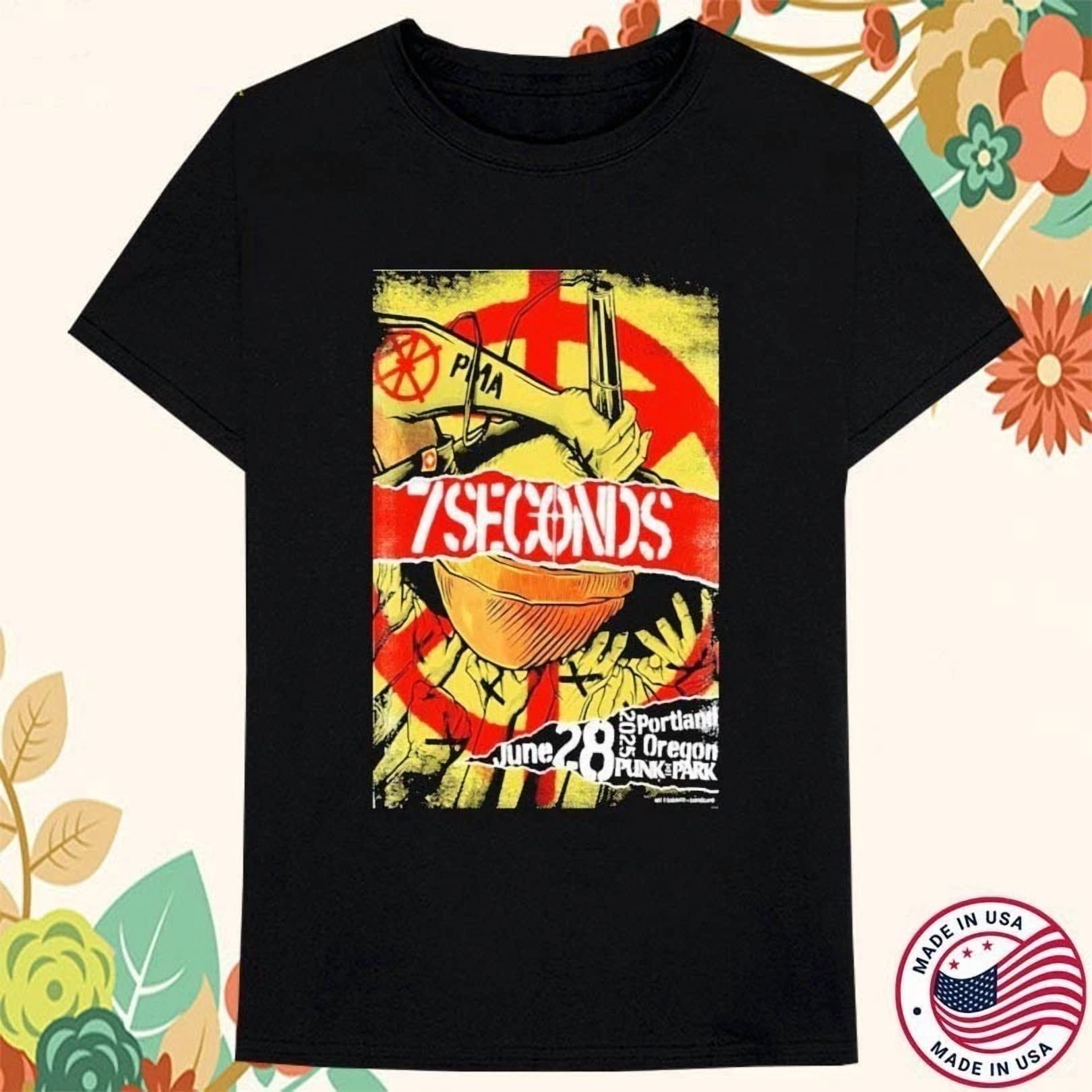 CLASSIC 7 Seconds Band Tour Heavy Cotton Black All Size T Shirt PP256 ...