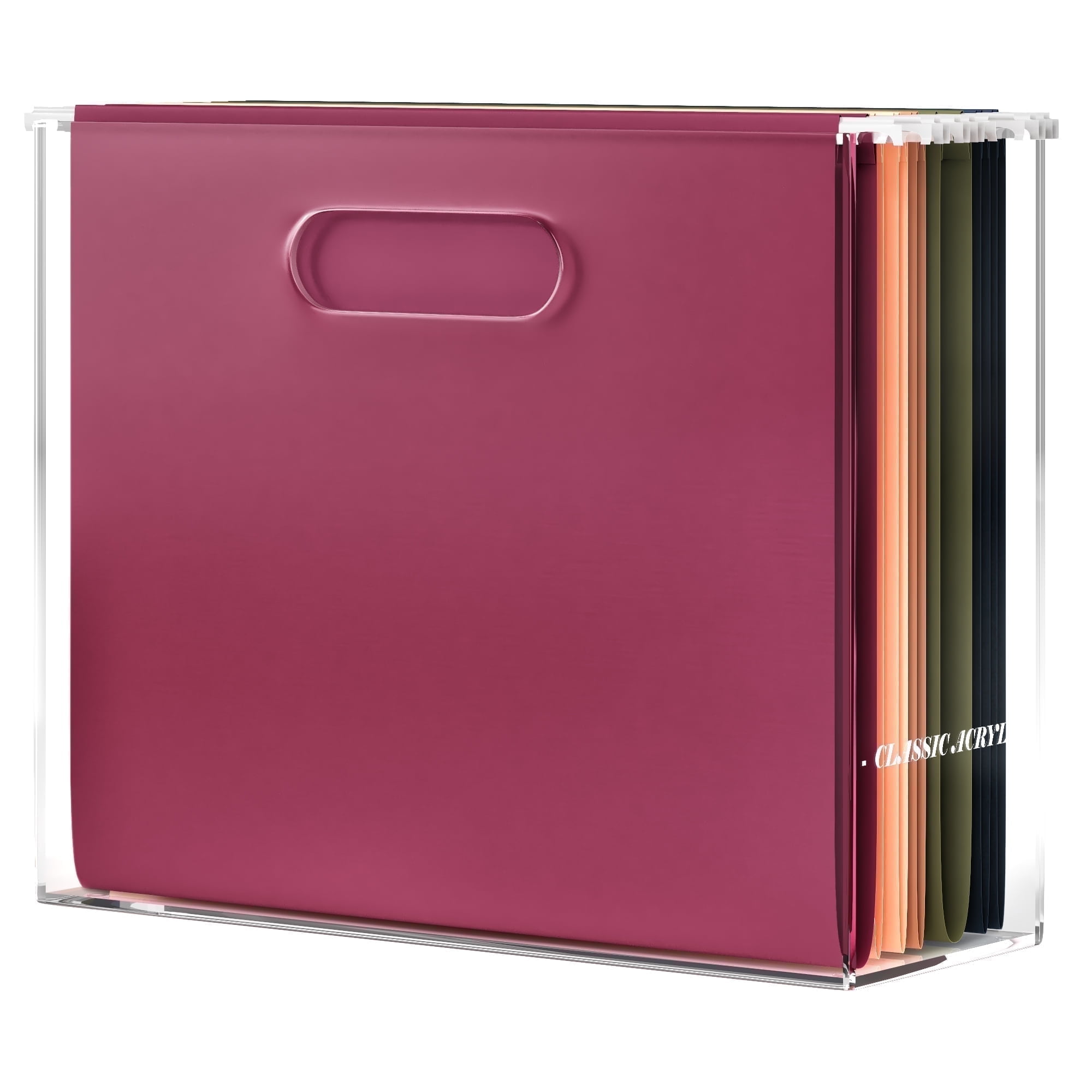 CLASSIC ACRYLIC File Organizer for Home and Office Organization, Clear ...