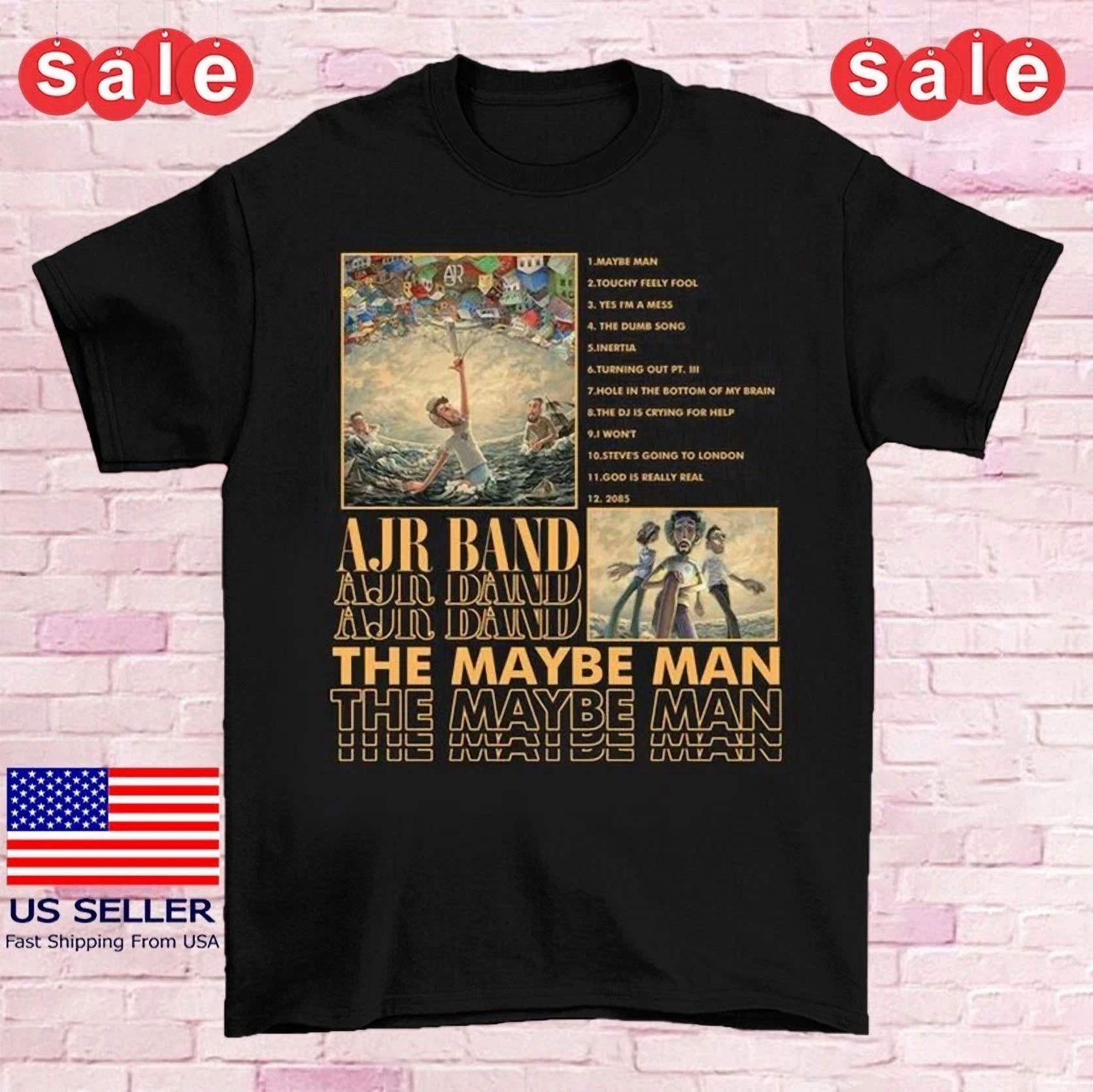 CLASSIC AJR The Maybe Man Tour 2024 Album Unisex Tee Shirt Cotton Full ...