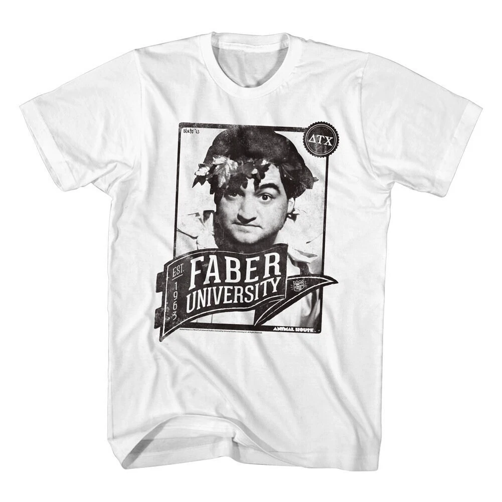 CLASSIC Aa47 - Animal House Faber University Pennant White Shirts ...