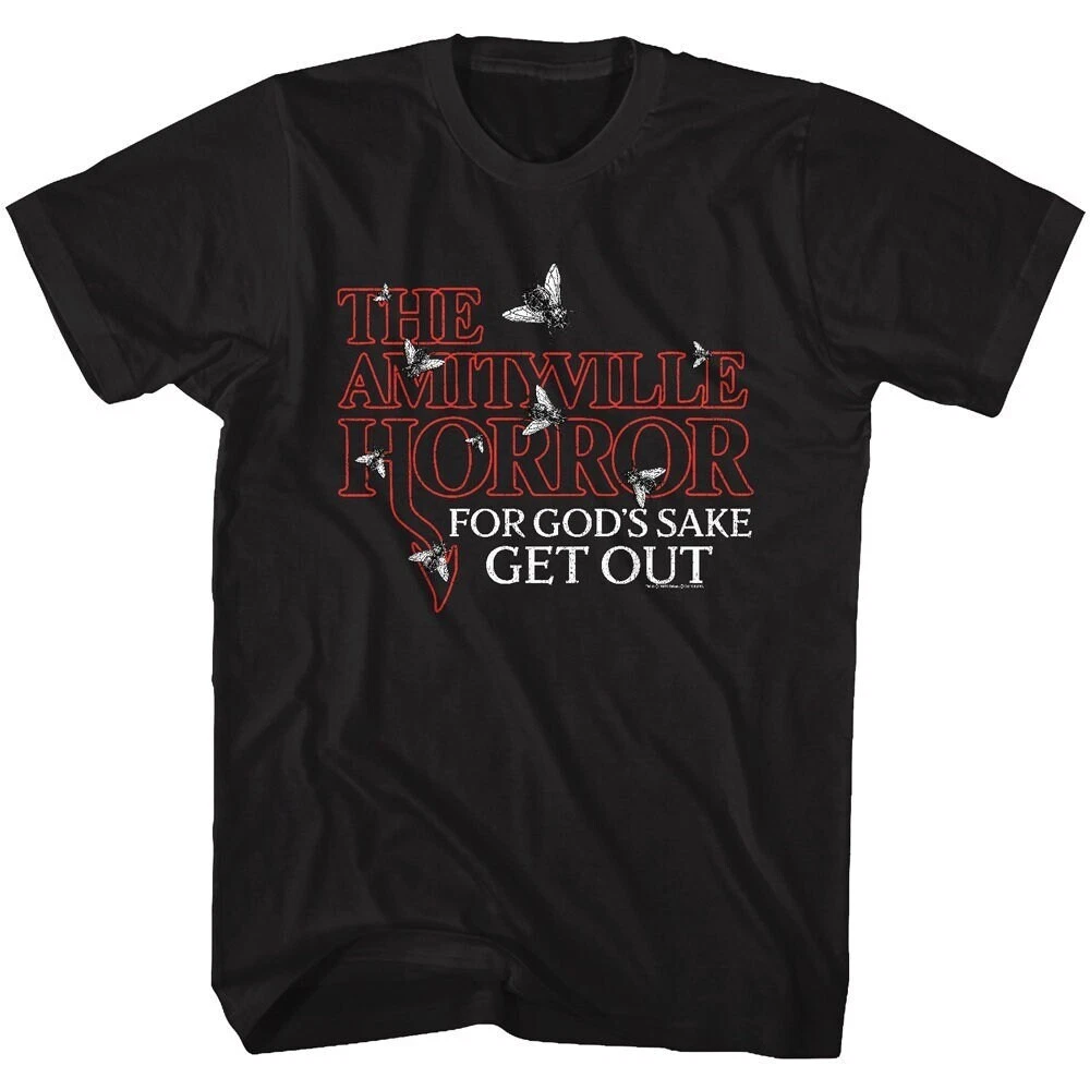 CLASSIC Aa63 - Amityville Horror For God's Sake Get Out Black Shirts ...