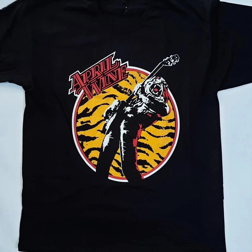 CLASSIC April Wine band VTG black T-shirt Unisex tee All sizes S-5Xl ...
