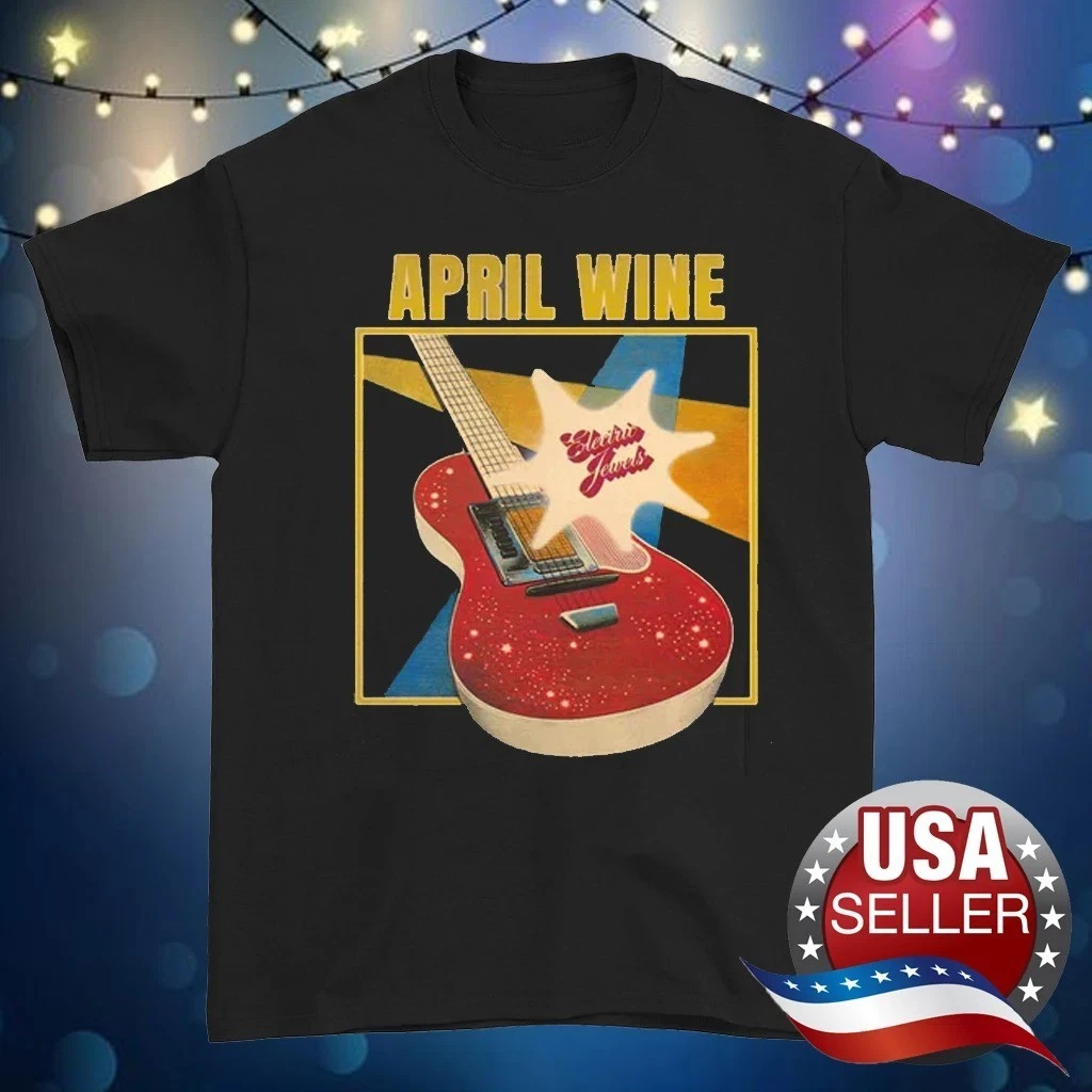 CLASSIC April Wine band VTG black T-shirt short sleeve All sizes S-5Xl ...