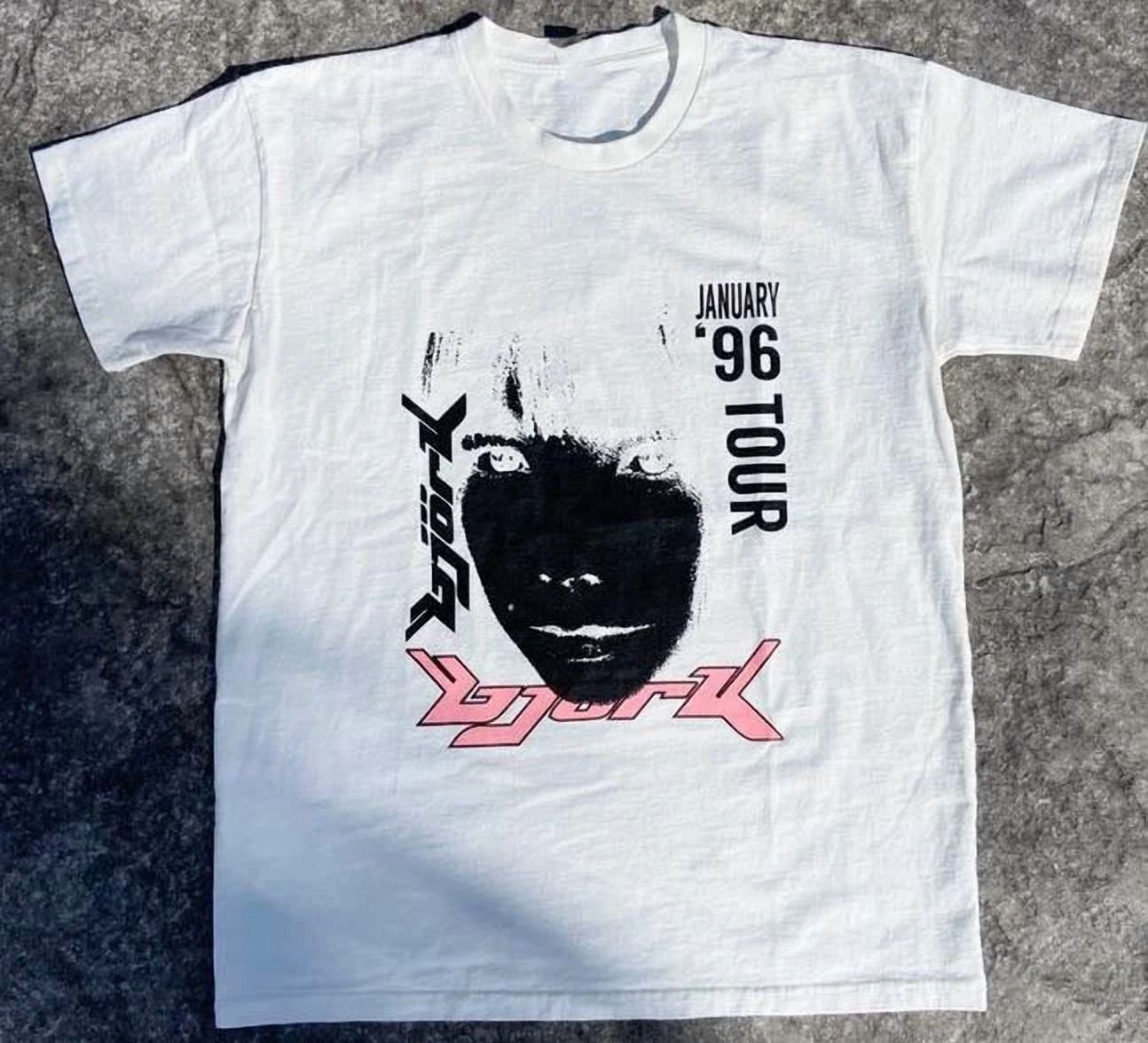 CLASSIC Bjork 96 Japanese Tour Tee W Aphex Twin Black Men Unisex NG458 ...