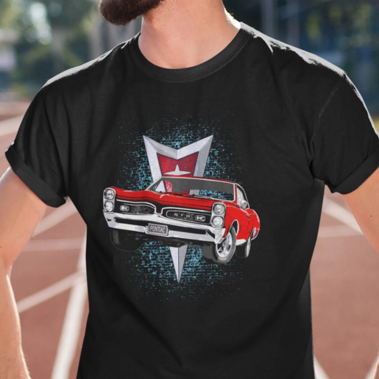 CLASSIC CAR SHIRT FEATURING RED 67 PONTIAC GTO - Walmart.com