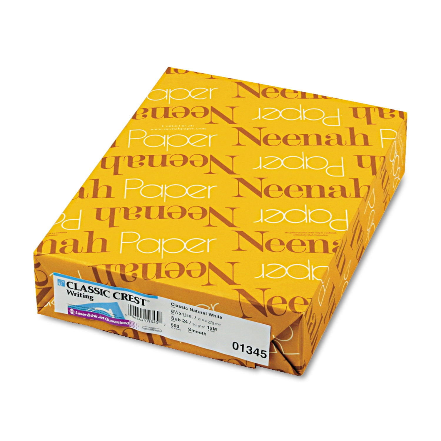 Neenah Paper 01345 8.5 in. x 11 in. 24 lbs. Bond Weight CLASSIC CREST ...