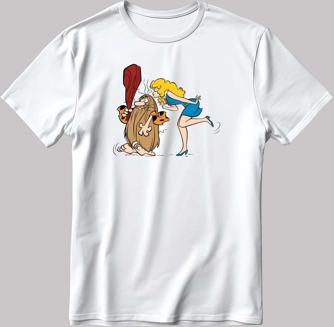 CLASSIC Captain Caveman Funny Short Sleeve White-Black Men/ Women T ...