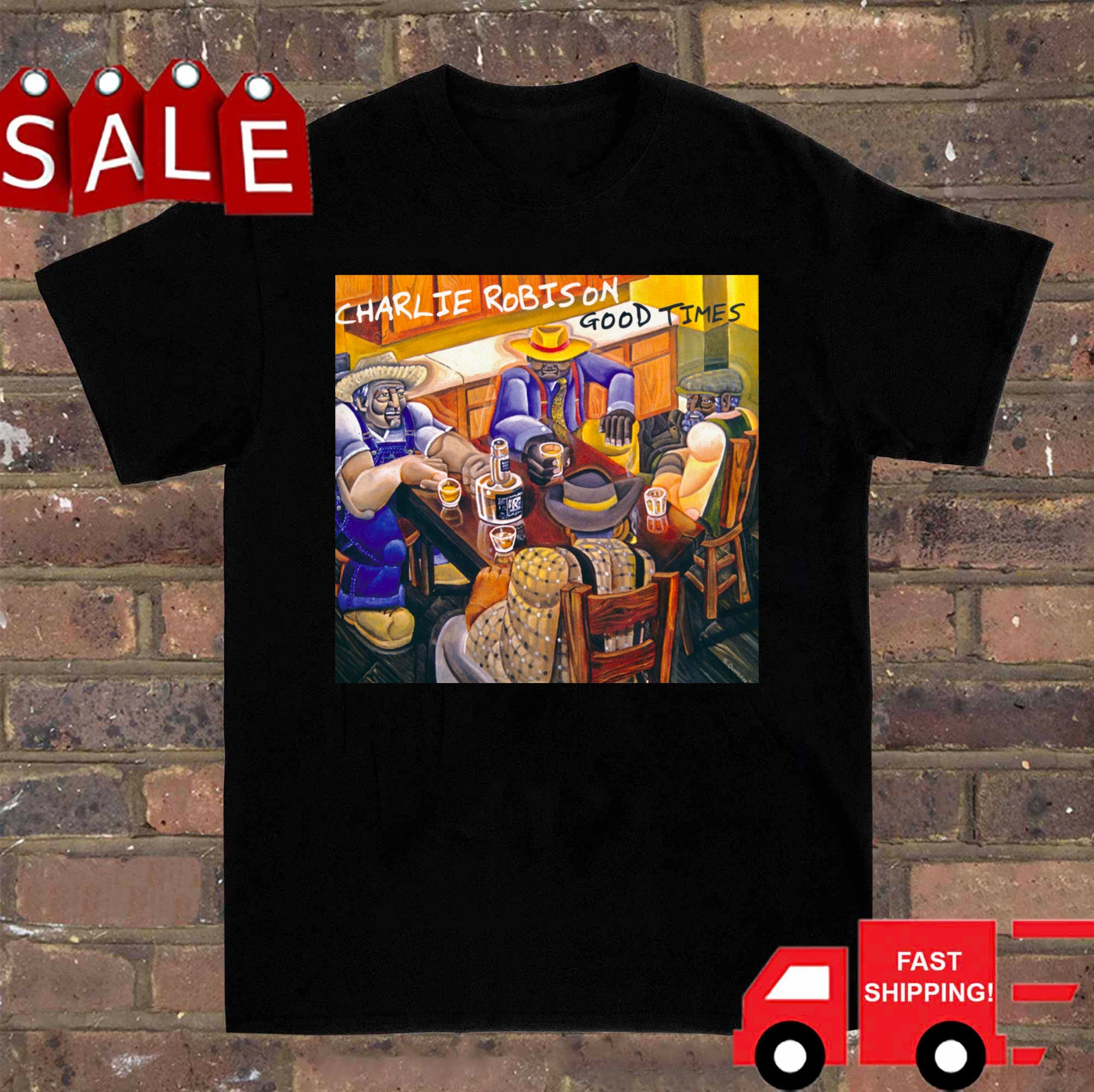 CLASSIC Charlie Robison Good Times Shirt Short Sleeve Black Unisex S ...