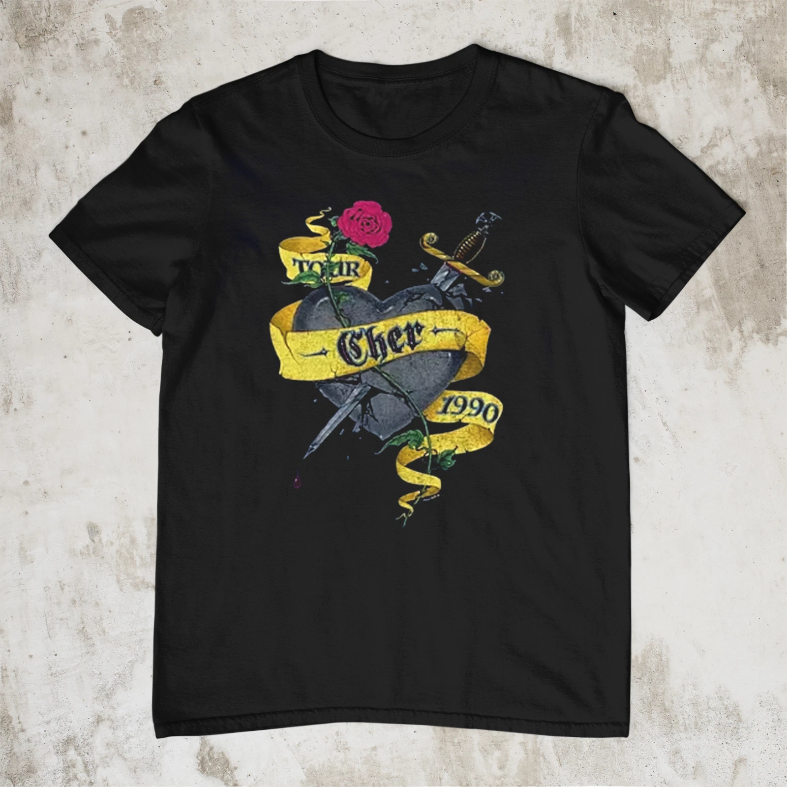 CLASSIC Cher Heart of Stone Tour Short Sleeve Black All Size Shirt ...