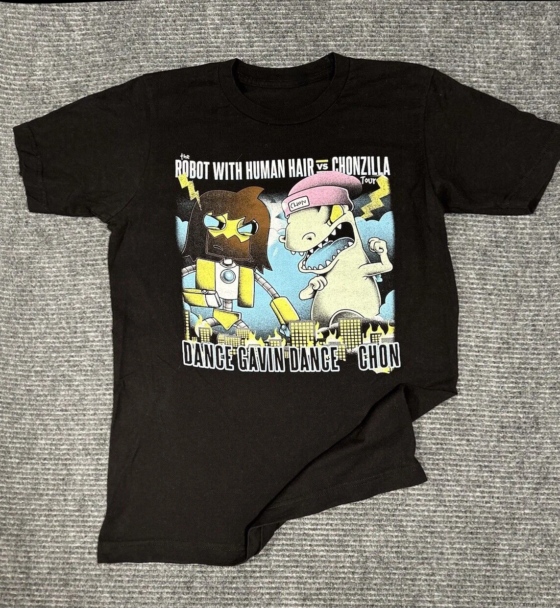 CLASSIC Dance Gavin Dance Robot With Human Hair Vs Chonzilla Tour Tee ...