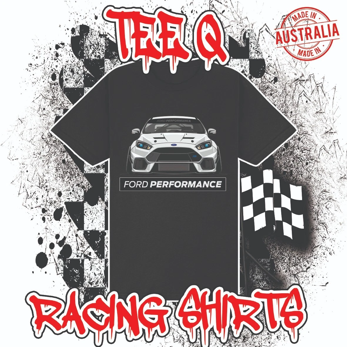 CLASSIC Ford Focus RS MK3 Turbo Ford Performance Black Tee ~ 100% ...