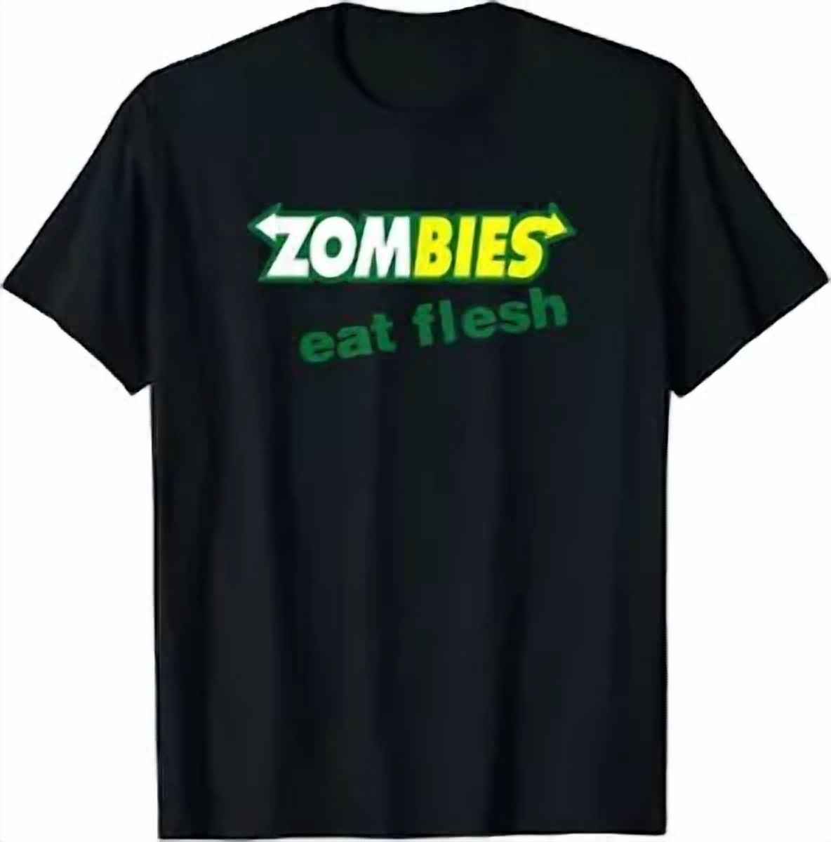 CLASSIC Funny Zombies Eat Flesh Scary Food T-Shirt - Walmart.com