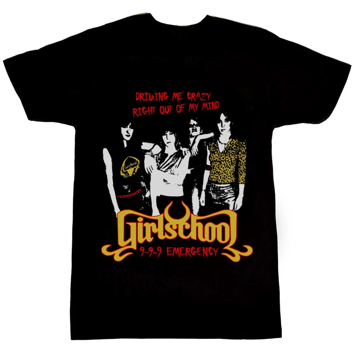 CLASSIC Girlschool band Men T-shirt Black Unisex Tee All sizes S-5XL ...