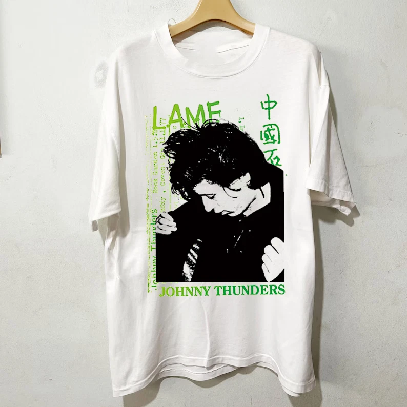 CLASSIC HOT NEW Johnny Thunders WHITE T-shirt short sleeve S-5Xl All ...