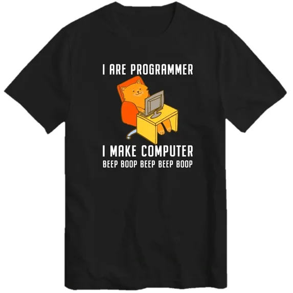 CLASSIC I are Programmer Programming Coding Nerd Cat T-Shirt I Make ...