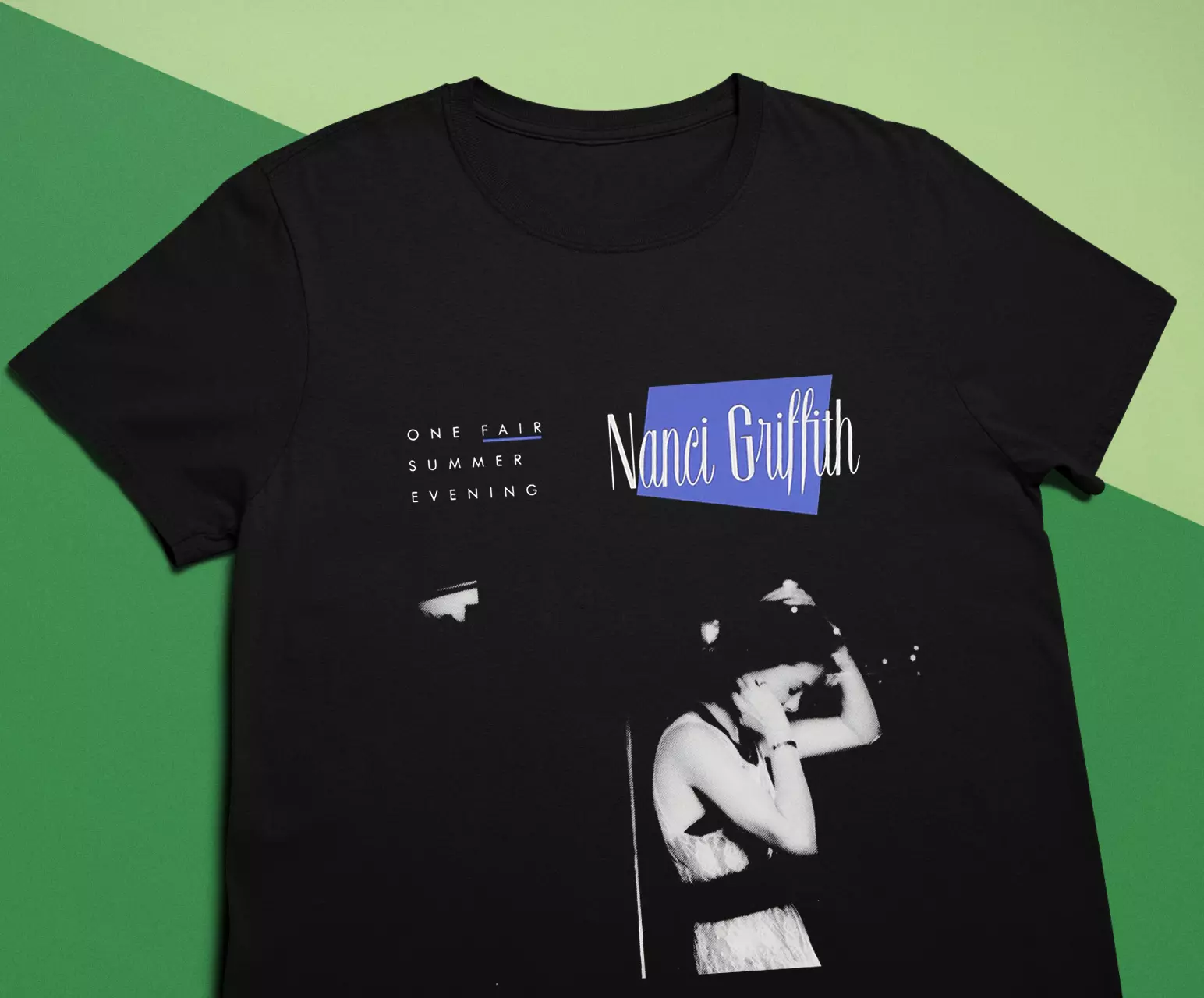 CLASSIC Nanci Griffith - One Fair Summer Evening Black Unisex S-234XL T ...