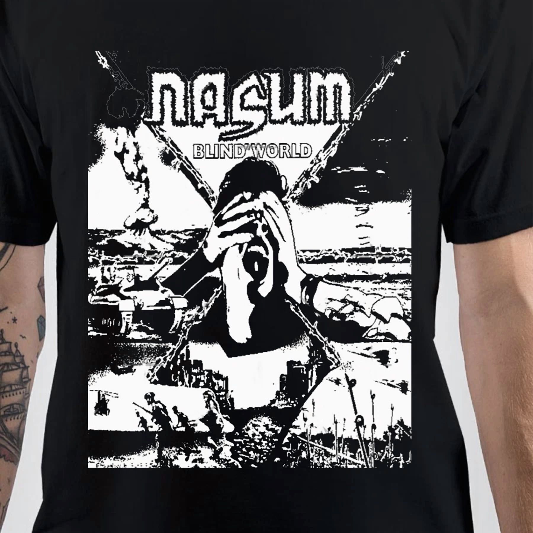 CLASSIC Nasum LOGO band blind world black shirt Unisex All sizes short sleeve 1T141 - Walmart.com