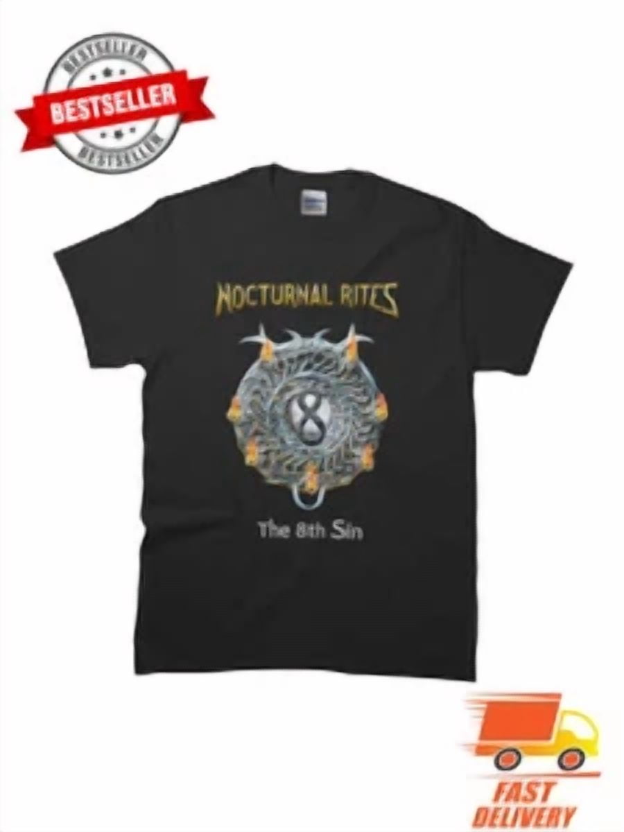 CLASSIC New Nocturnal Rites Logo The 8th Sin Classic MAN WOMAN T-Shirt ...