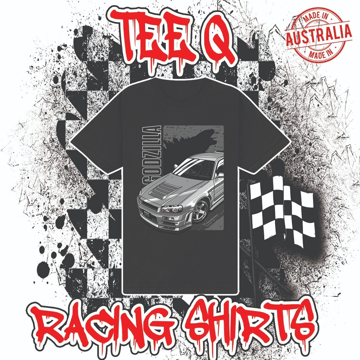 CLASSIC Nissan Skyline GT-R R34 Godzilla Black Tee JDM ~ 100% ...