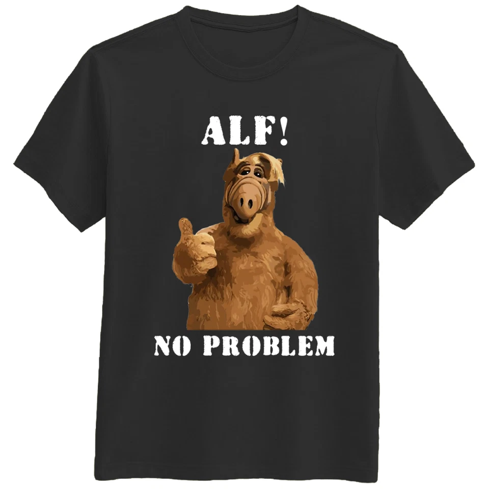 CLASSIC No Problem Alf 80s Tv Show Alien Funny T-shirt Tee Gift New ...