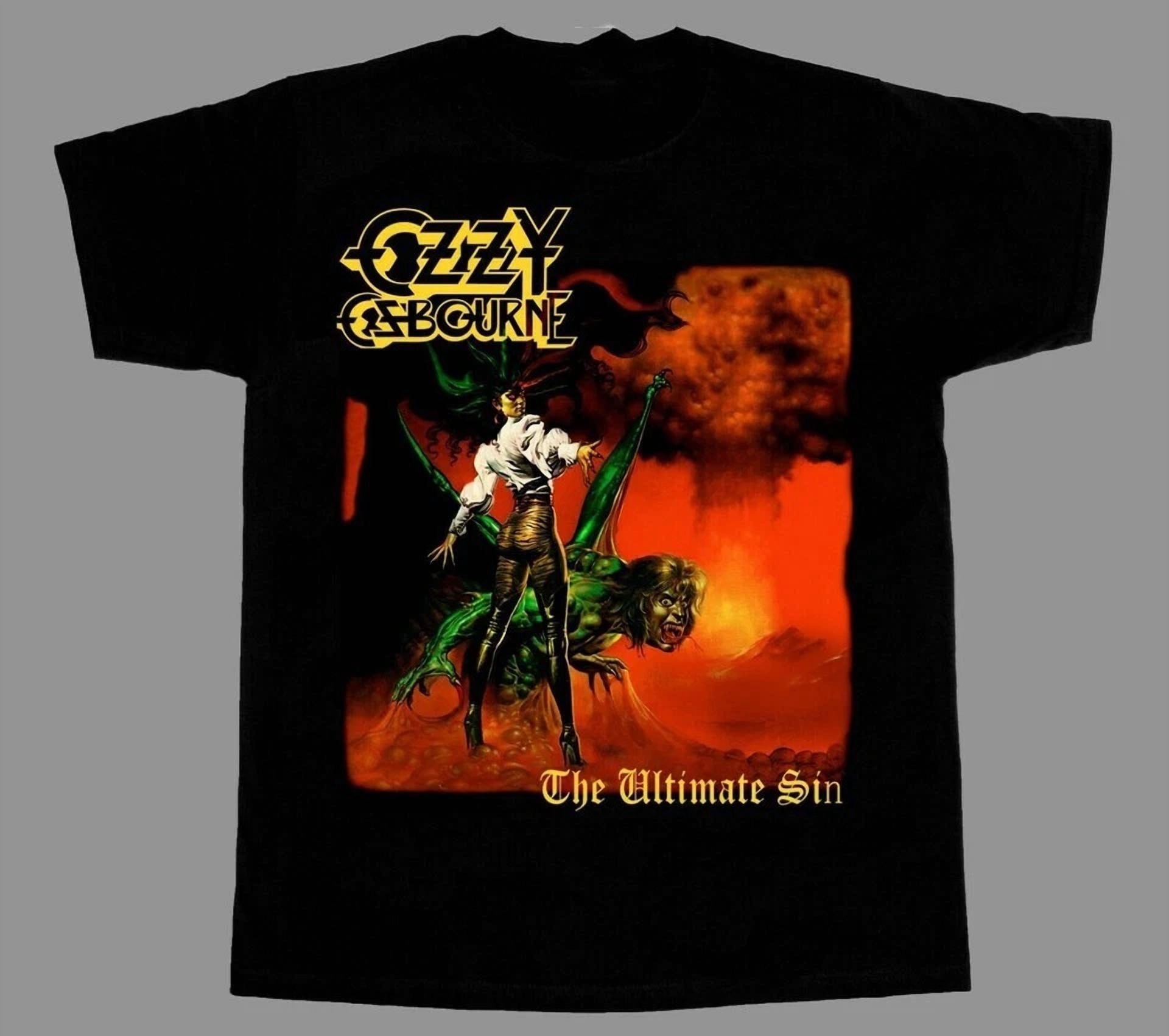 CLASSIC OZZY OSBOURNE THE ULTIMATE SIN BLACK SABBATH NEW BLACK T-SHIRT ...