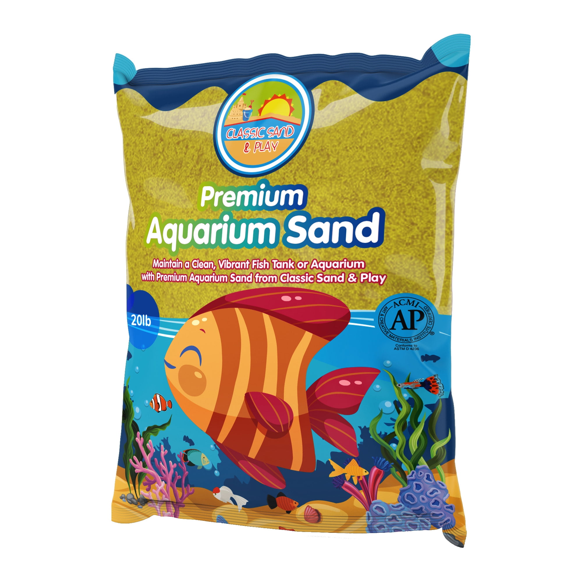 CLASSIC SAND & PLAY Natural Aquarium Sand for Freshwater and Saltwater ...
