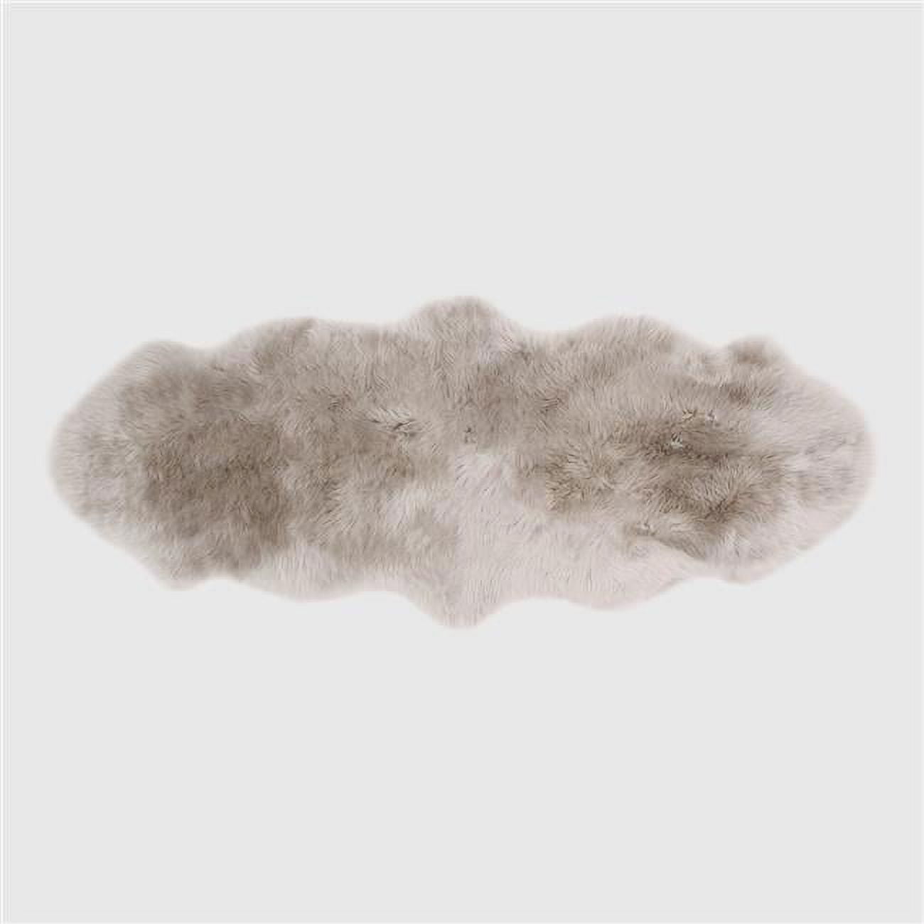Perspectiva Classic Sheepskin Double Pelt Rug, Shell Color, Genuine ...