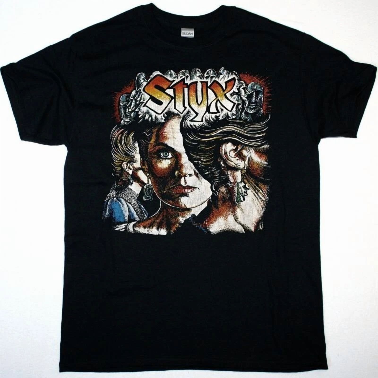 CLASSIC STYX band MAN OF MIRACLES Heavy Cotton Black T Shirt For Men ...